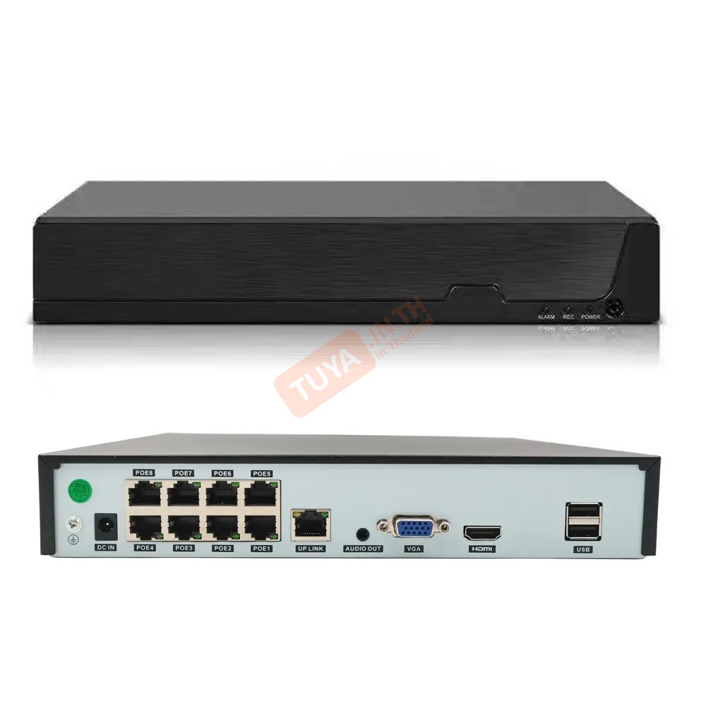 CMRK-PA04 ชุดกล้องวงจรปิดแบบมีสาย 4 ตัว พร้อม NVR สีดำ
